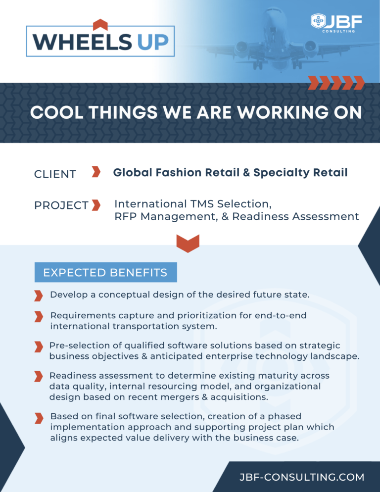 TMS Selection, RFP Management, & Assessment for Global Fashion Retail - JBF Consulting | Supply ...