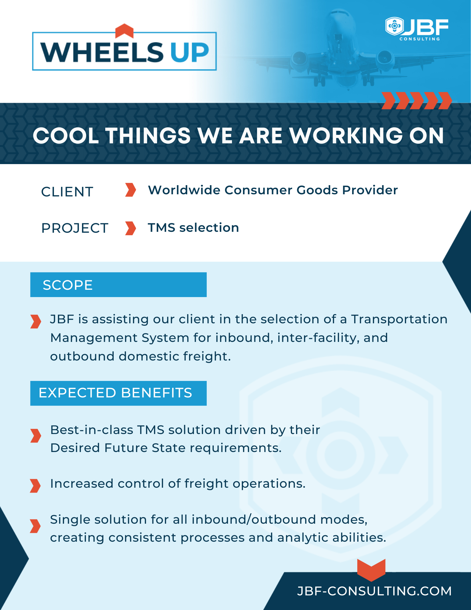 TMS Selection for Worldwide CPG Provider - JBF Consulting | Supply Chain Technology Consulting Firm