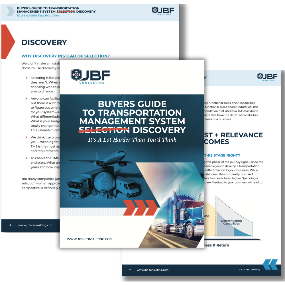 Buyers Guide to TMS Discovery - JBF Consulting | Supply Chain Technology Consulting Firm