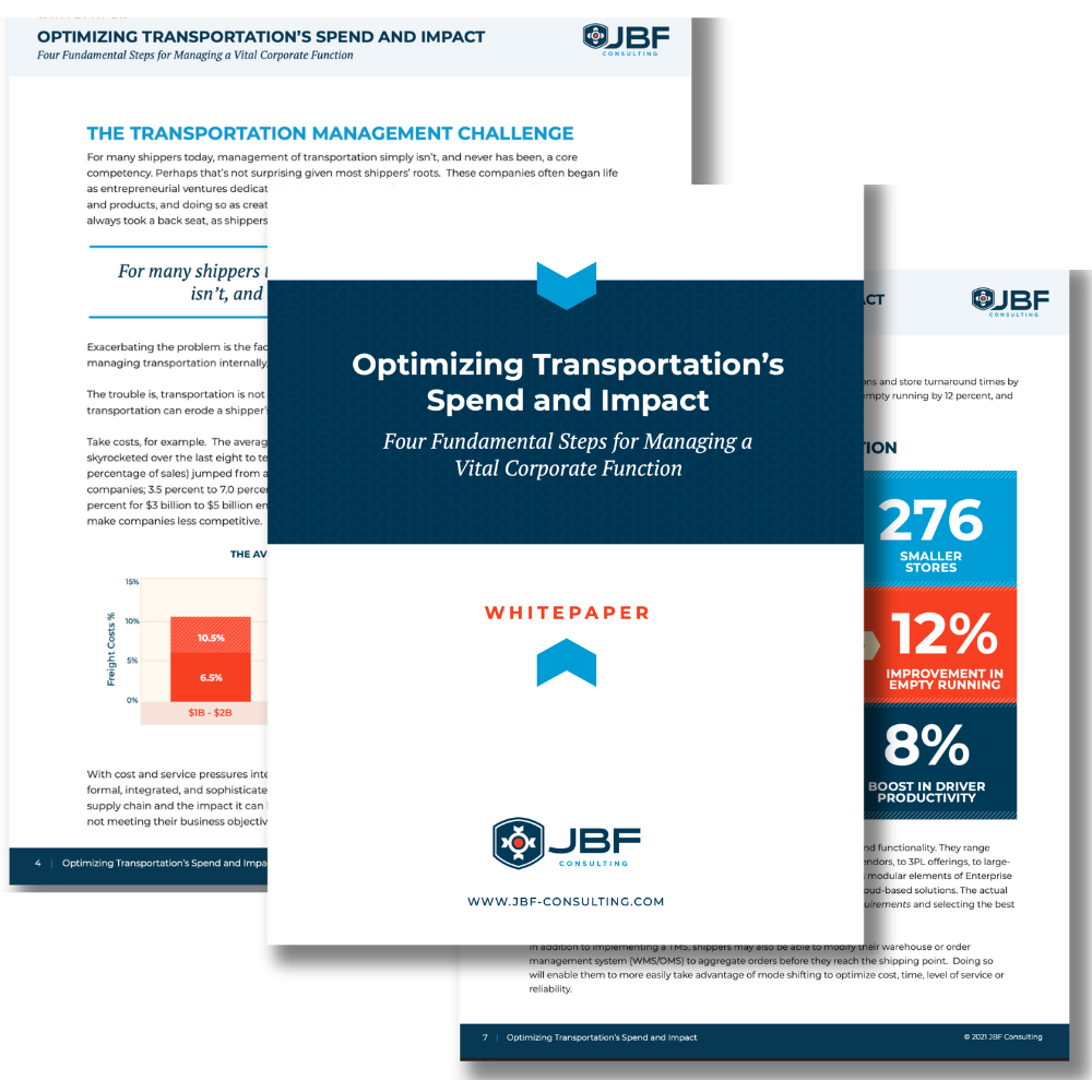 Optimizing Transportation's Spend & Impact Insider's Guide - JBF Consulting | Supply Chain ...